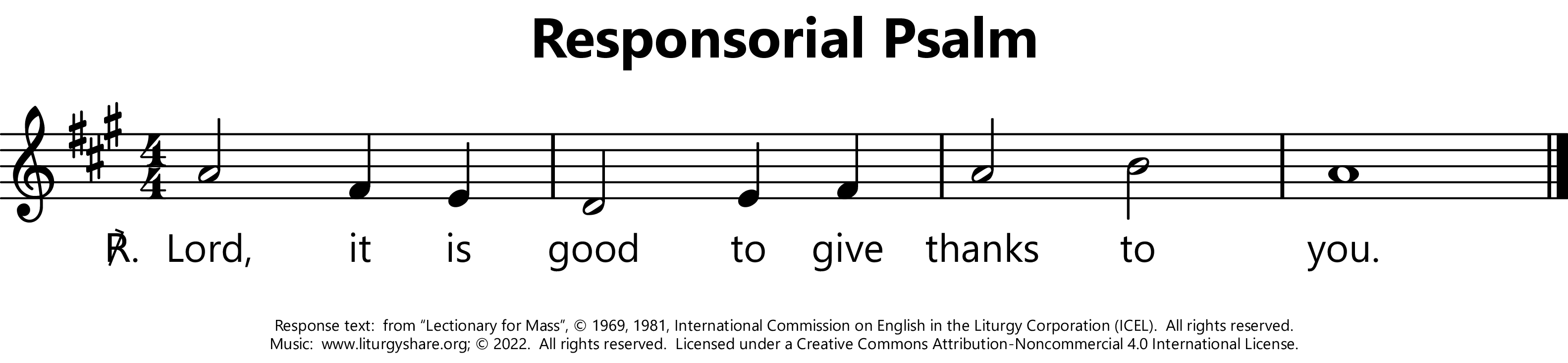 11th Sunday in Ordinary Time: Responsorial Psalm, Year B